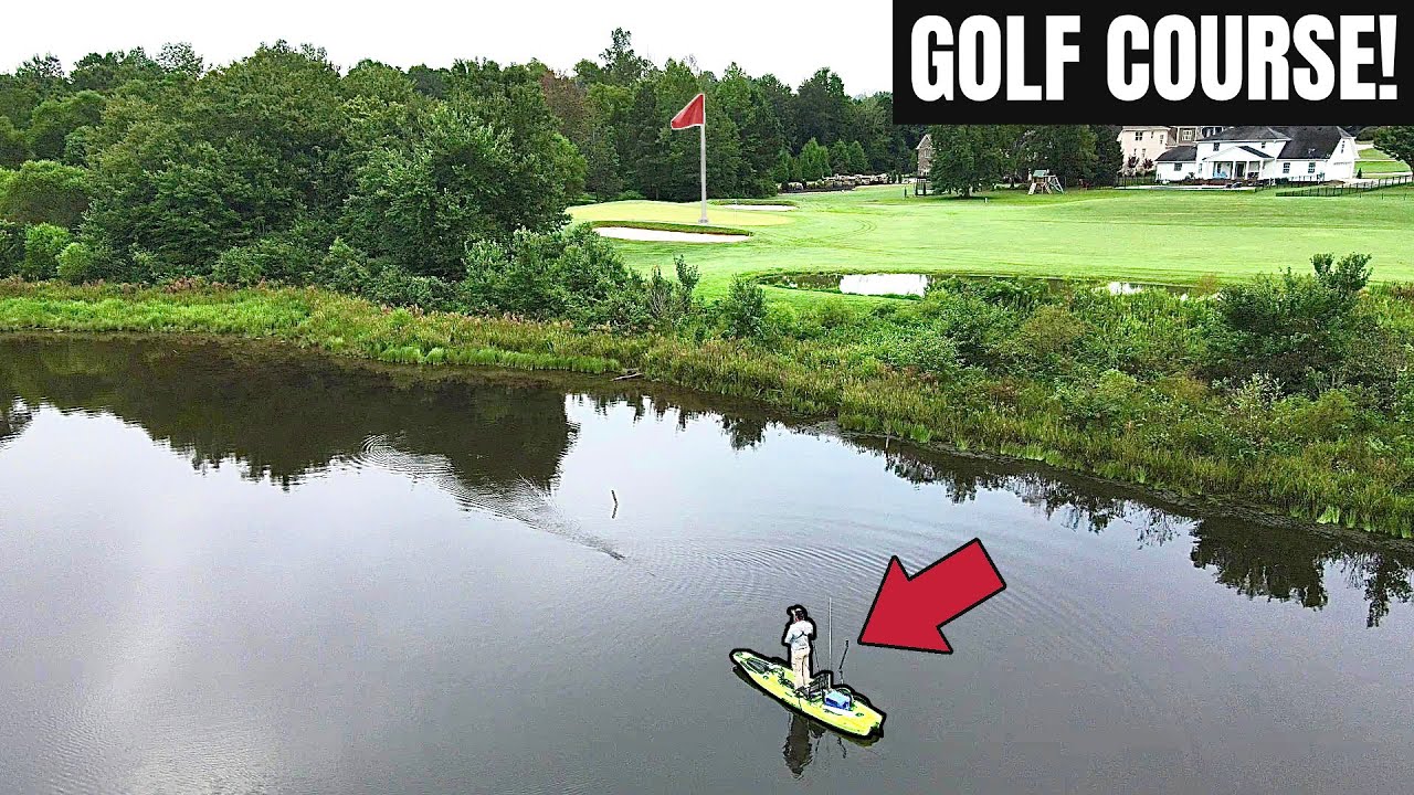 Kayak Fishing A HIDDEN Golf Course Pond - YouTube