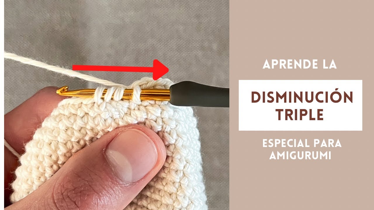 Disminución triple en amigurumi | crochet - YouTube