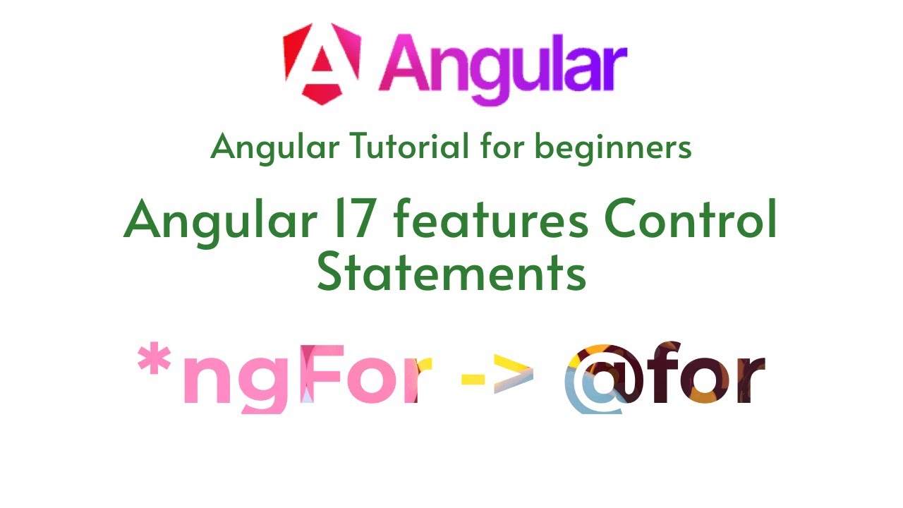 Angular tutorial for beginners Version 17 Part 11 @for Statement - YouTube