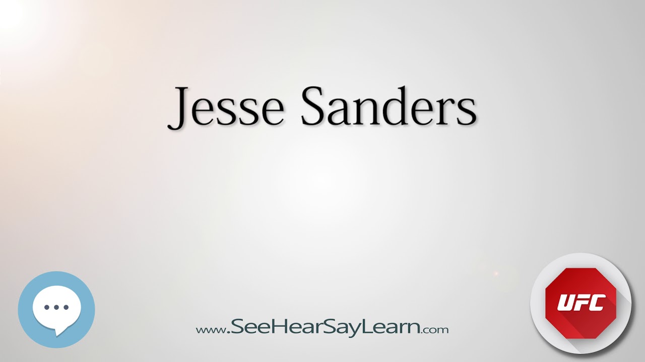 Jesse Sanders UFC Fighter's Nicknames 🔊 - YouTube