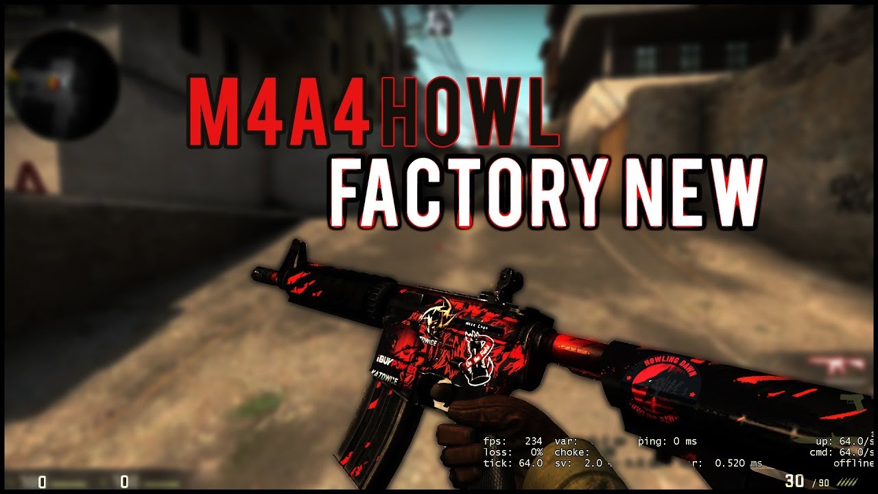 CSGO - M4A4 Howl!!! (Factory New) Weapon Showcase and Gameplay - YouTube