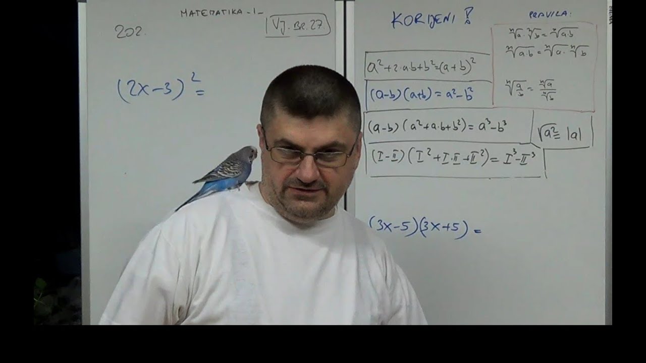 Kvadrat zbroja i kvadrat razlike - kvadrat binoma sa MATEMATIKA 1 - YouTube