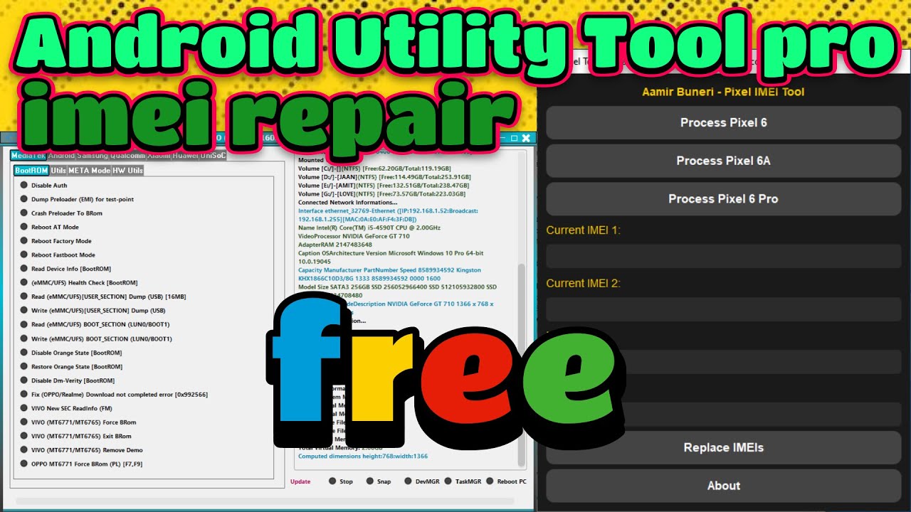 Android Utility Tool pro V160.00.6666:03:11:2024 Download (New) | imei ...
