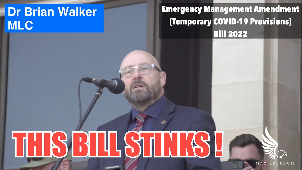 Dr Brian Walker MLC - THIS BILL STINKS ! - KILL THE BILL 11th October ...
