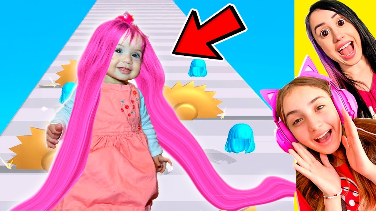 MINHA IRMÃ HAILEY JOGOU a CORRIDA do CABELO MALUCO pela PRIMEIRA VEZ! Hair Challenge - YouTube