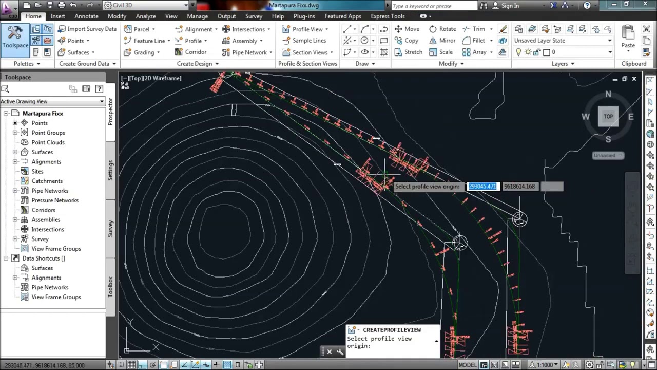 Tutorial Desain Tanjakan dan Turunan Jalan (Alinemen Vertikal) di CAD ...