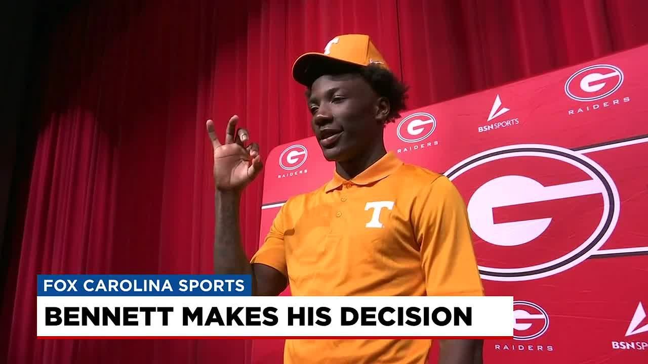 Greenville's Mazeo Bennett commits to Tennessee - YouTube