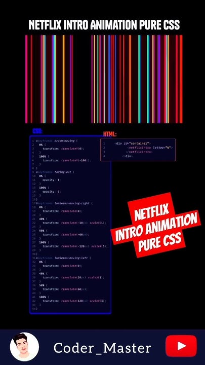 Netflix Intro Animation Pure Css | #shorts #short #css #coding - YouTube
