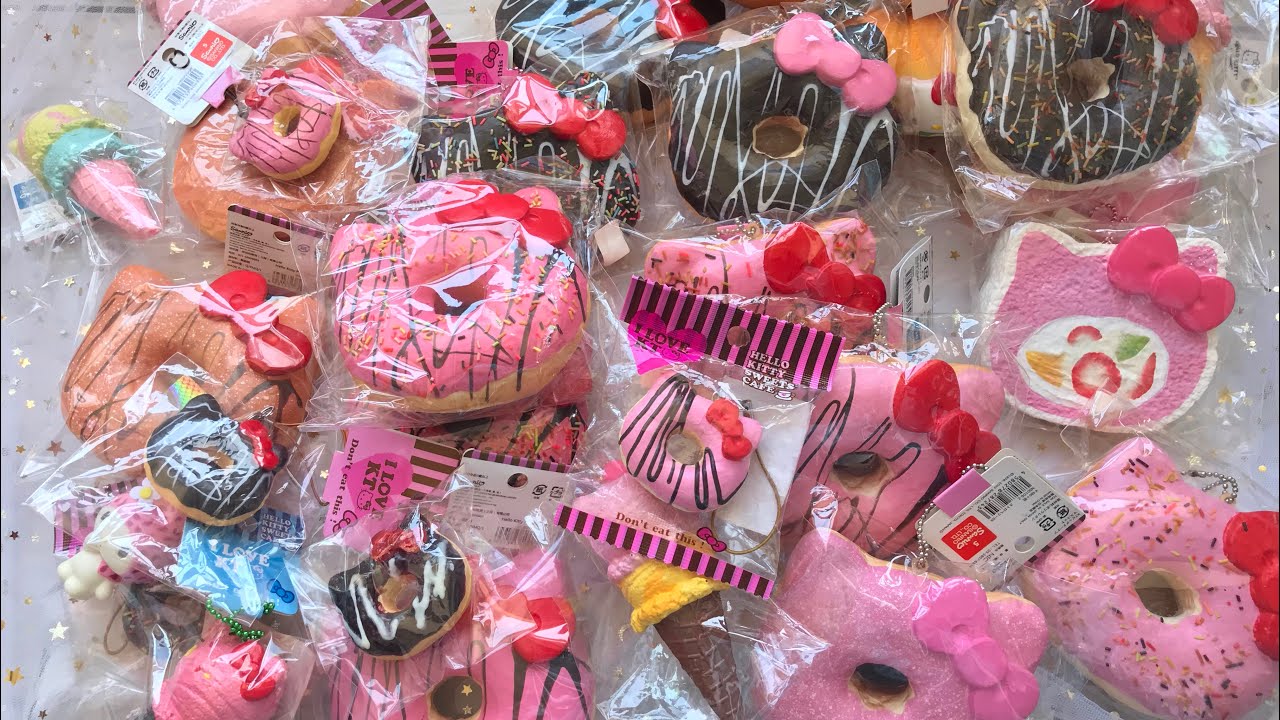 Hello kitty squishy 軟軟收藏分享My hello kitty squishy Collection - YouTube