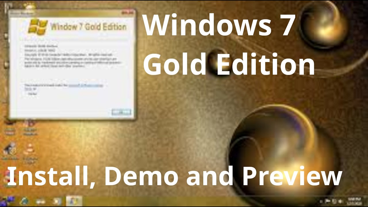 Windows 7 Gold Edition Install, Demo and Preview - YouTube