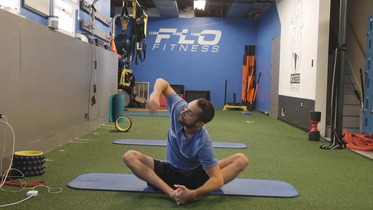 Butterfly Stretch with Reach - YouTube