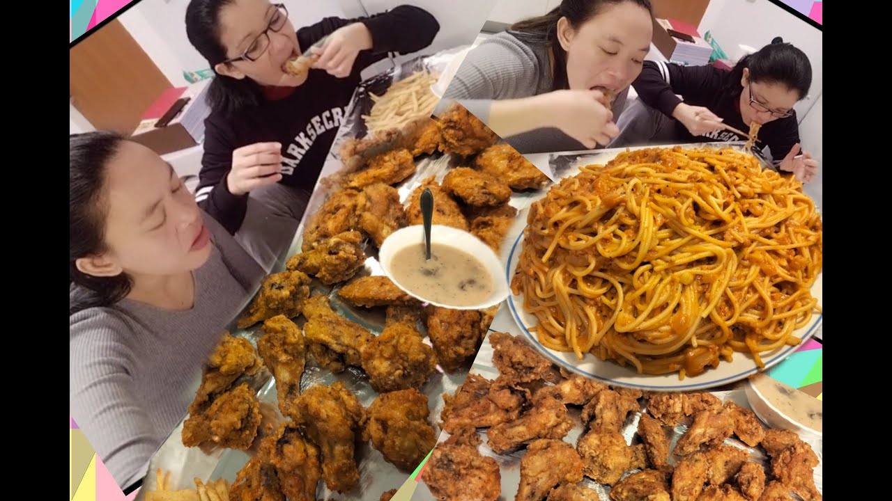 MUKBANG || CHICKEN JOY & JOLLY SPAGHETTI w/ Fries & Gravy || JOLLIBEE ...