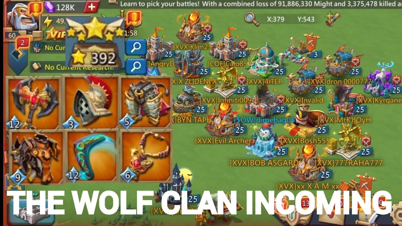 XVX WOLF CLAN INCOMING FOR MY RALLY TRAP..Shield Fam Better Than P5 for ...