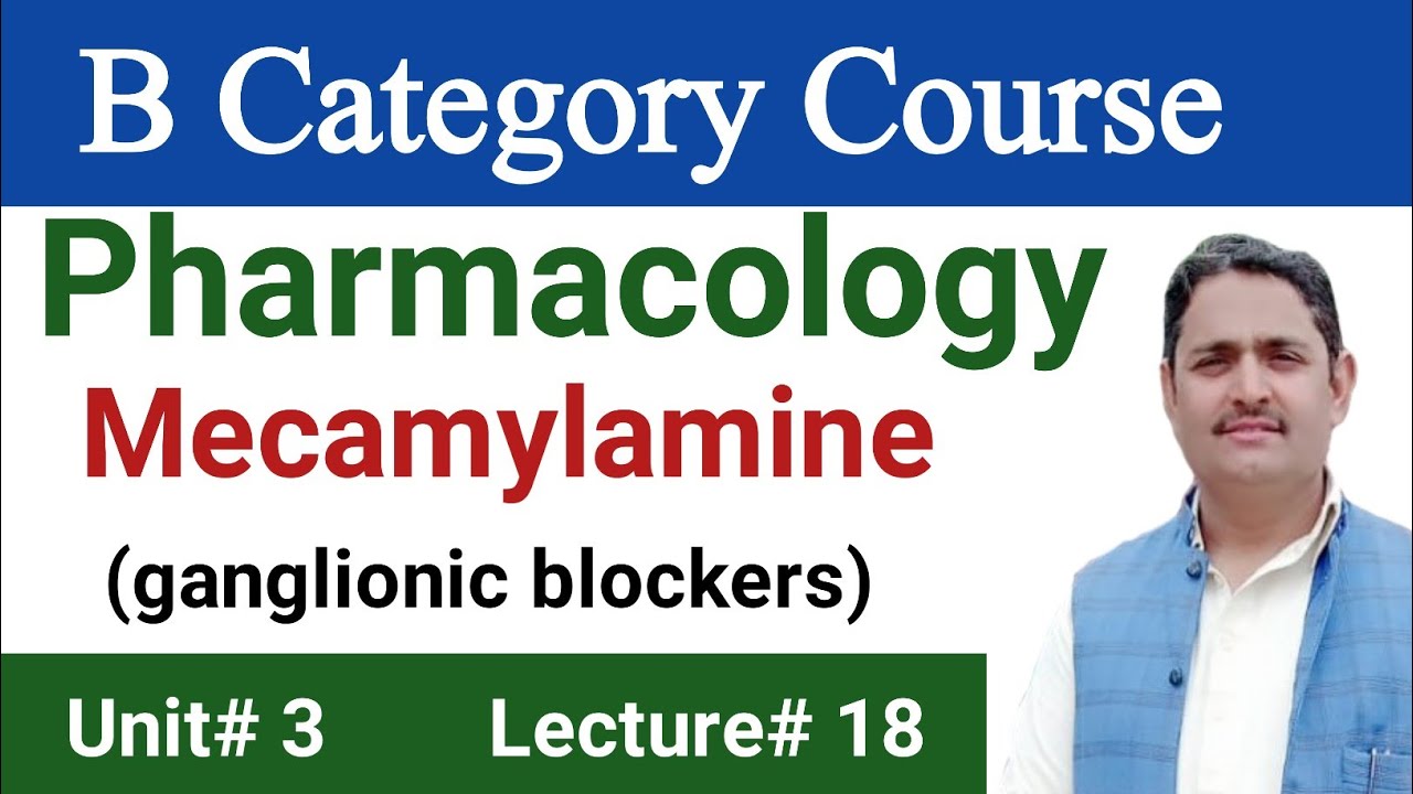Mecamylamine|Ganglionic blockers|Pharmacology| B Category - YouTube