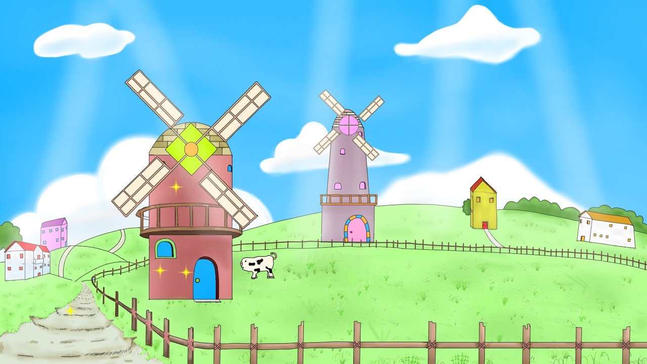 vẽ Foosha village (One Piece) - YouTube