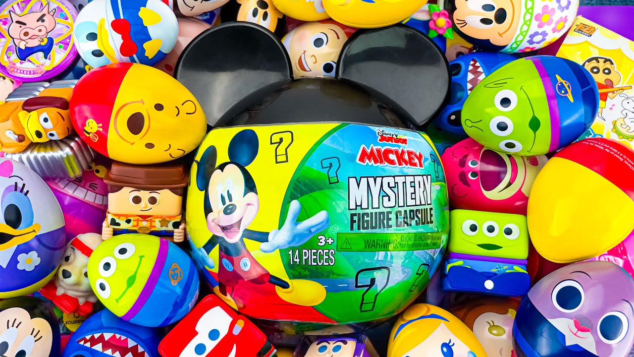 ASMR DISNEY Mickey SQUISHY Mystery Toys UNBOXING | NO TALKING - YouTube