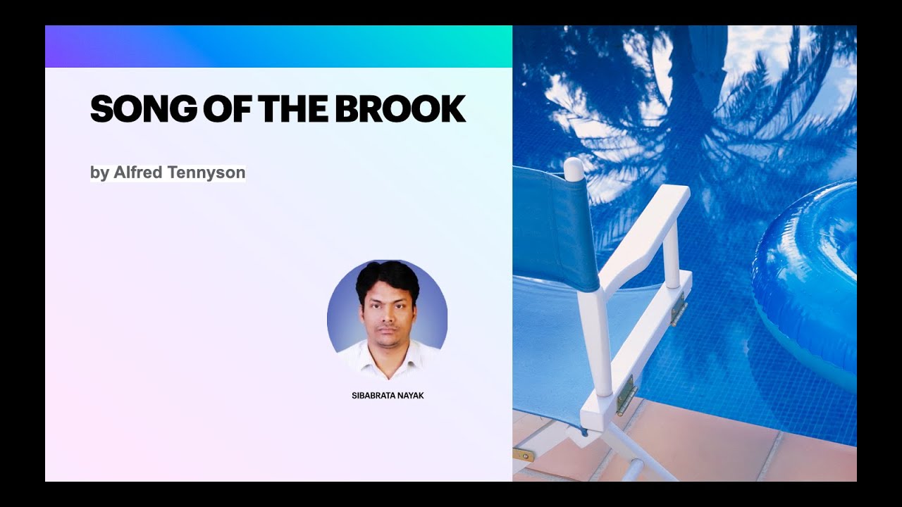 Song of the brook | Complete poem Analysis - YouTube