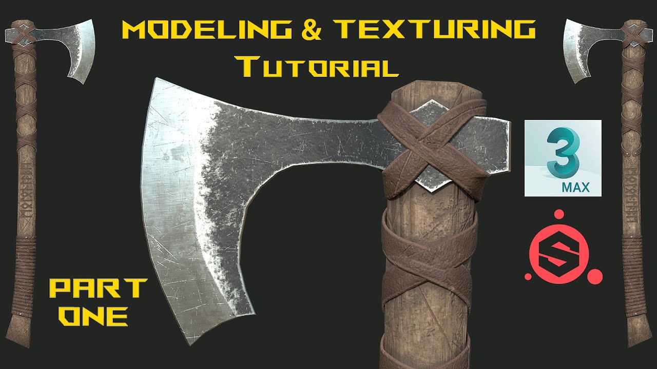 Game Ready Axe Modeling And Texturing | Part 01 | 3Ds Max | Substance ...