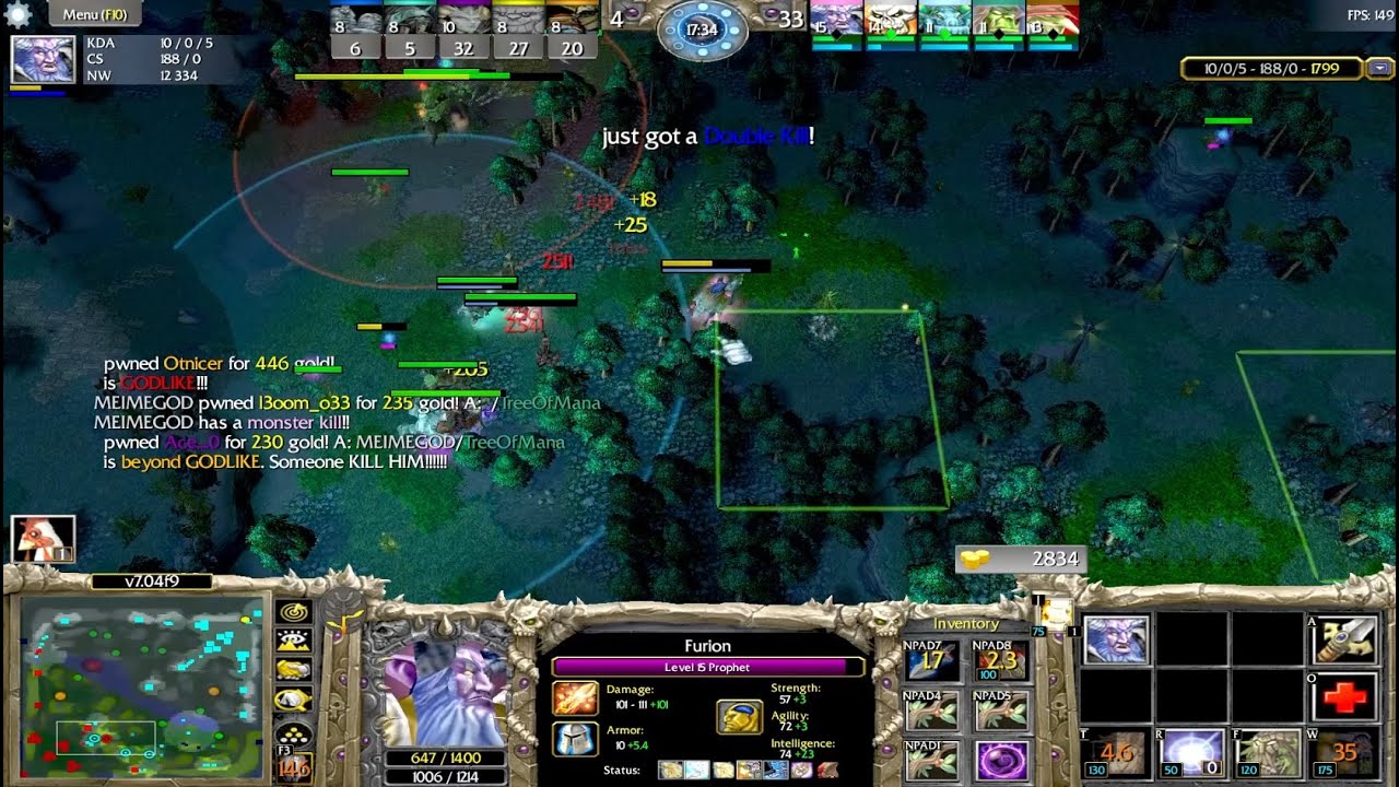 DOTA 1 Nature Prophet Furion Beyond GODLIKE #9 - YouTube