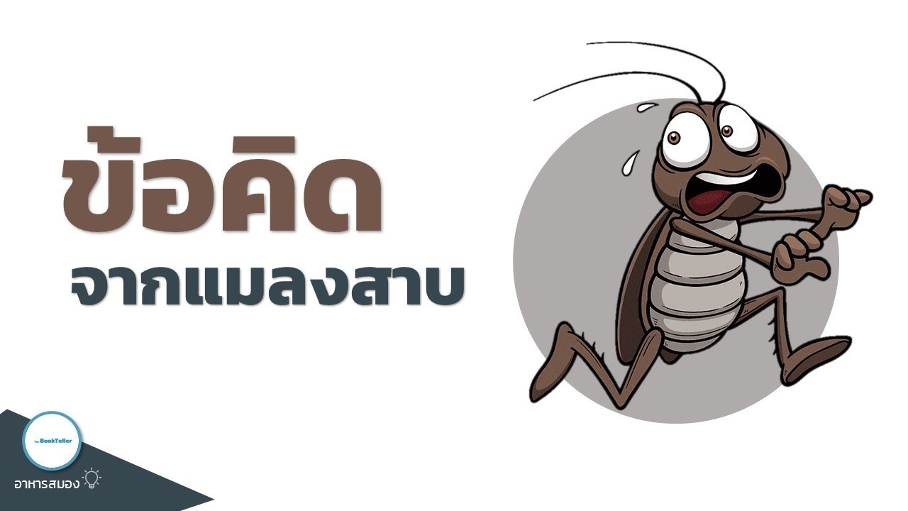ข้อคิดรับมือปัญหาจากแมลงสาบ | Cockroach theory | อาหารสมองกับ The ...