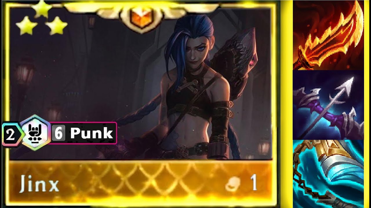 JINX 3 STAR ⭐⭐⭐ + 6 PUNK 1 Shot All Tft set 10 - YouTube