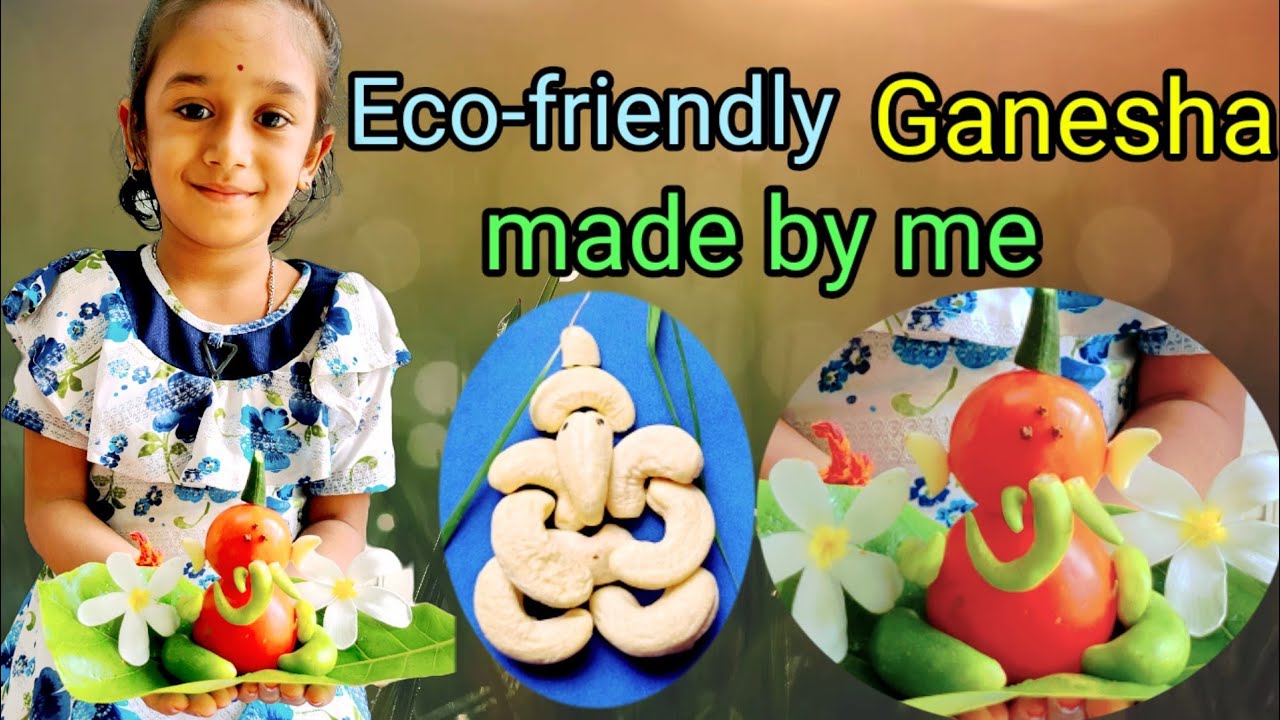 Eco-friendly Ganesh/ Vegetable Ganesh/ Kaaju Ganesh/ Making of Ganesh ...