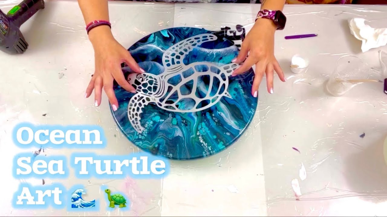 # 675 - 🌊🐢 Making Waves! Gorgeous Sea Turtle Art - Acrylic Painting ...