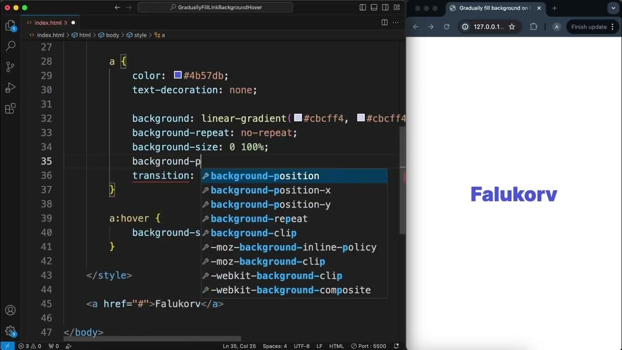 Gradually fill background color on hover with CSS - YouTube
