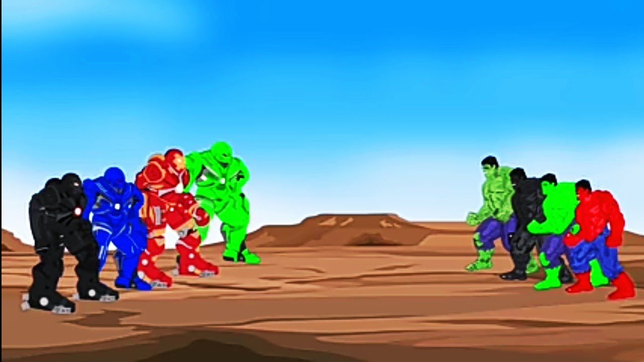 Color Team Hulk vs Color Team Hulk Buster [HD] | SUPER HEROES MOVIE ...
