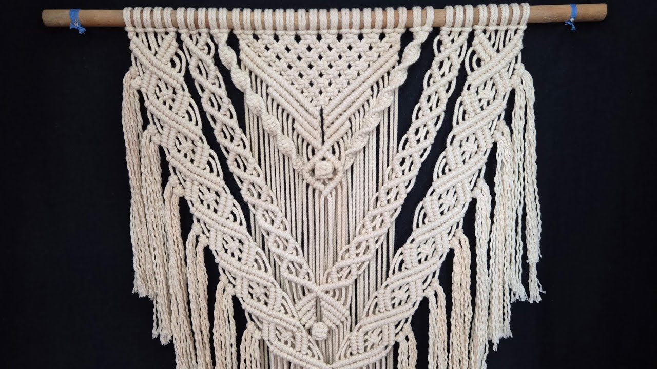 Macrame wall hanging 4mm pure cotton rope #macrame #macrametutorial # ...