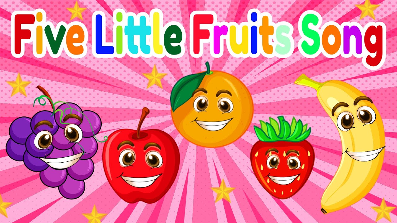 Five Cute Fruits Jumping On The Bed | Fun Nursery Rhymes & Kids Songs ...