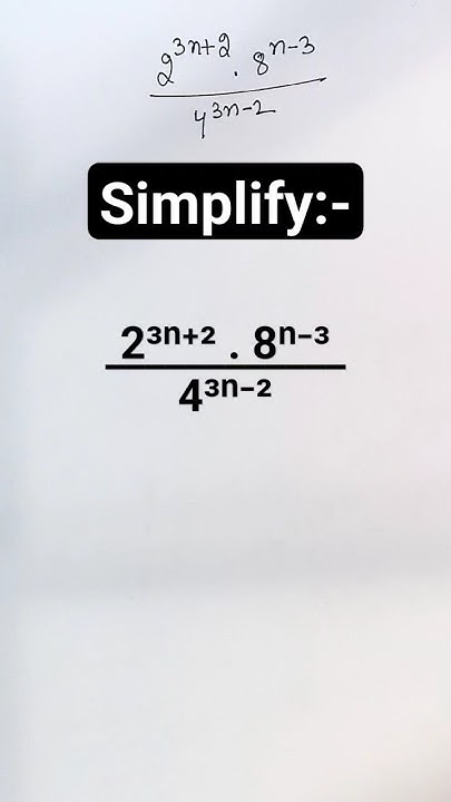 Simplify exponential expression | Easy math problems | grade 10 - YouTube