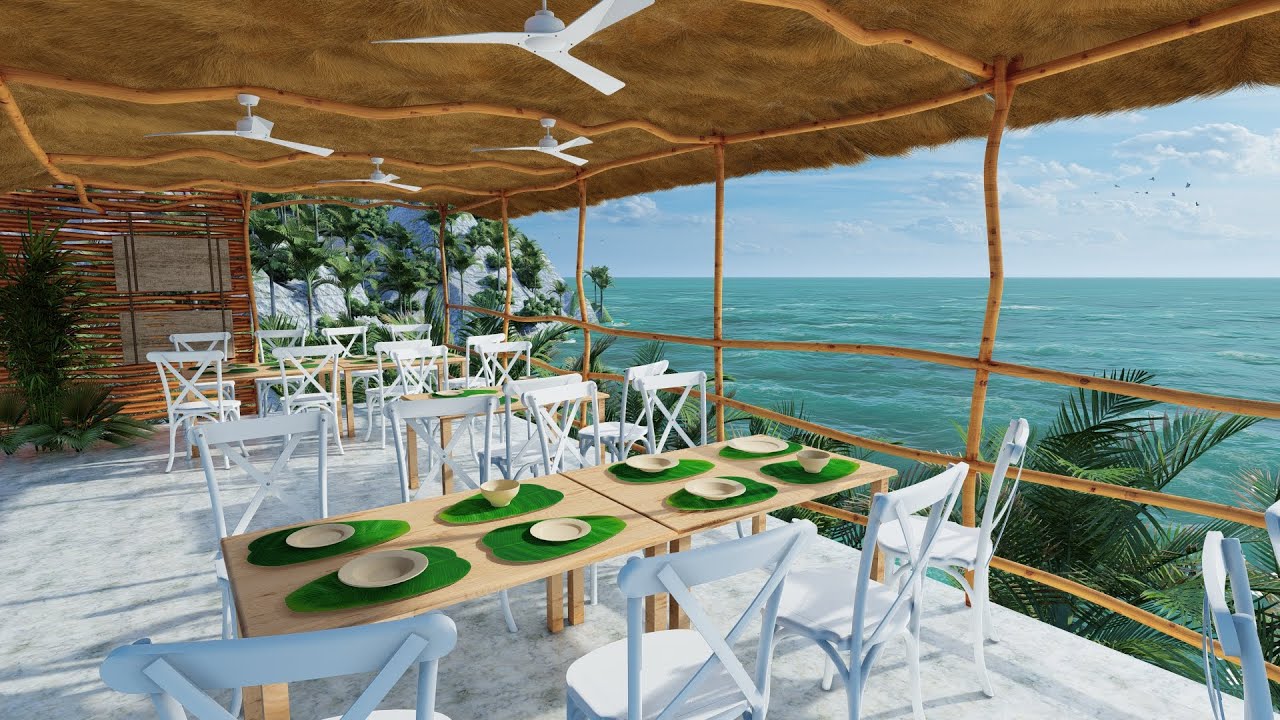 Beach Cafe Ambience - Seaside Outdoor Coffee Shop Sounds | Bossa Nova ...