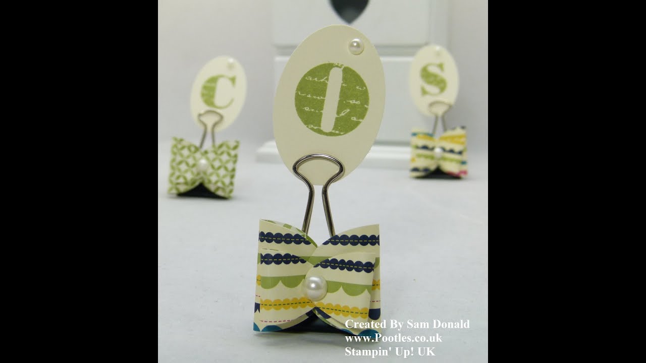 Stampin Up Paper Bow Punch Tutorial - YouTube