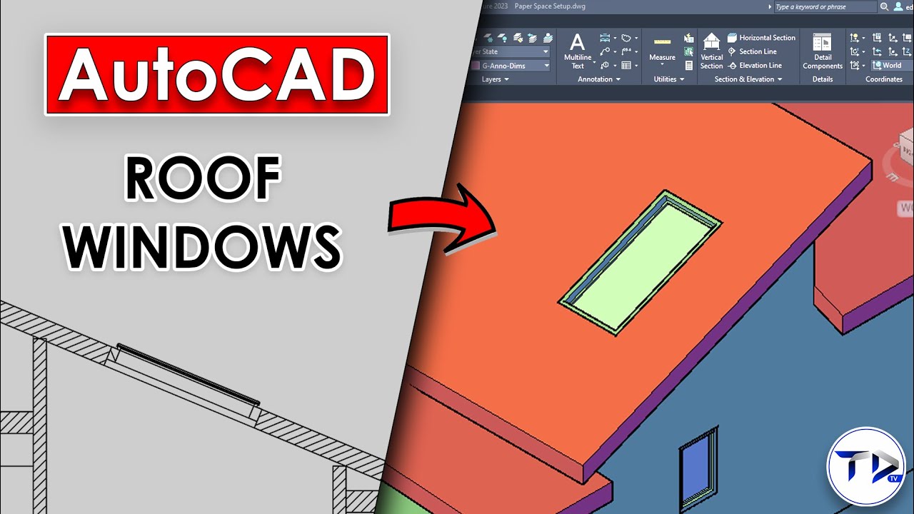 SKYLIGHT ROOF WINDOWS in AutoCAD Architecture 2024 - YouTube