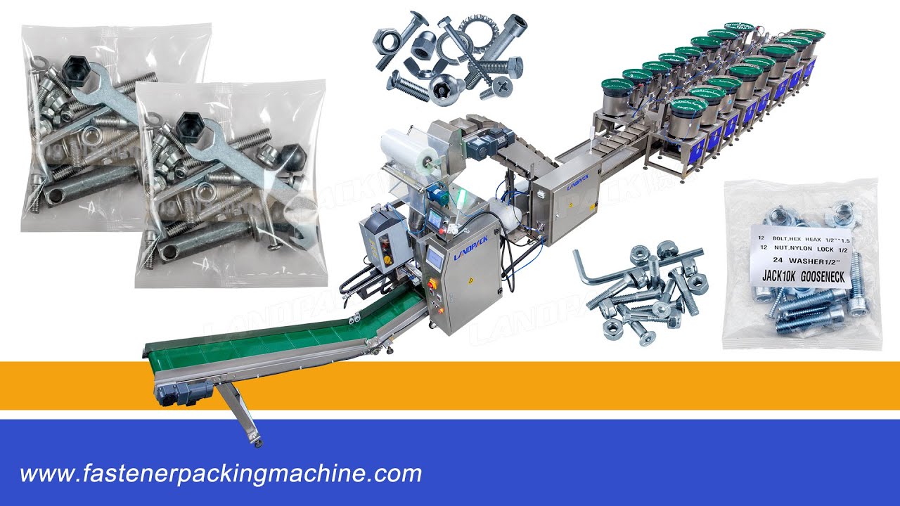 Full Automatic Fastener Counting Packing Labeling Machine With 16 ...