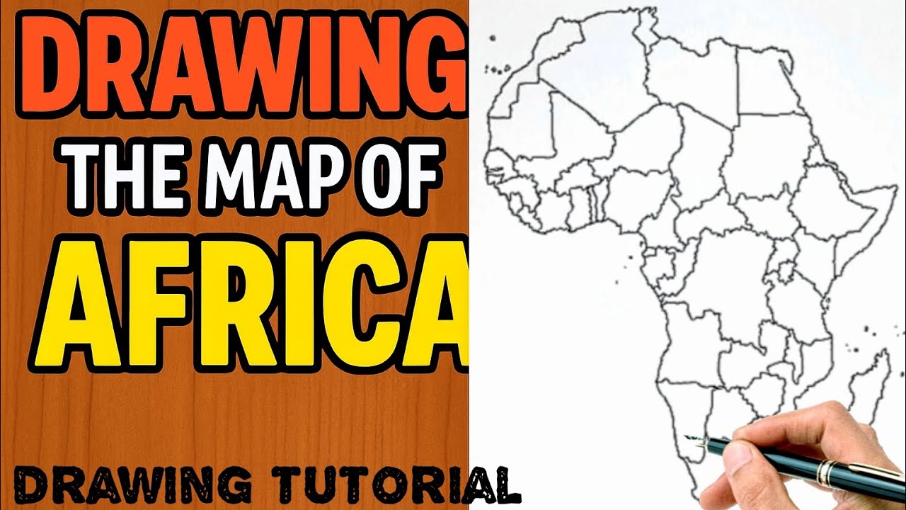 Learn how to draw Africa map Drawing | How to draw a map | World map ...