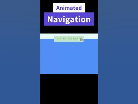 Animated navigation using #htmlcssjavascript #shorts #html #css - YouTube