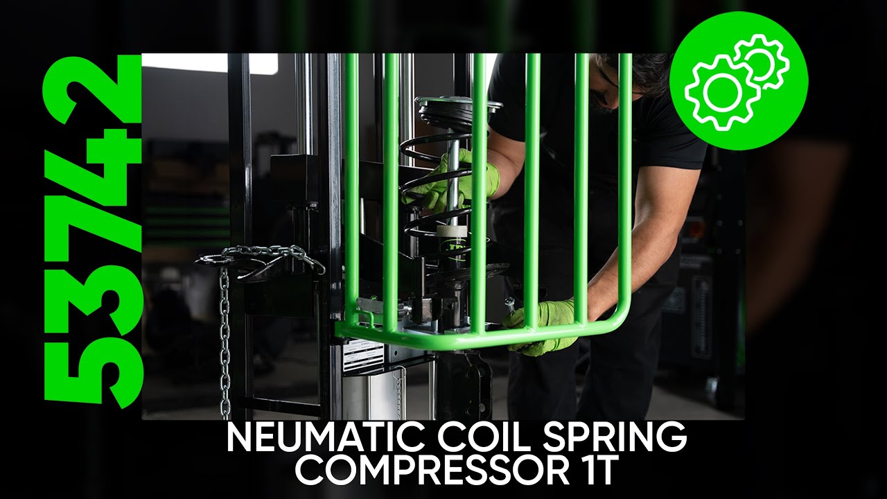 HOW TO USE THE PNEUMATIC COIL SPRING COMPRESSOR 1T REF. 53742 - YouTube