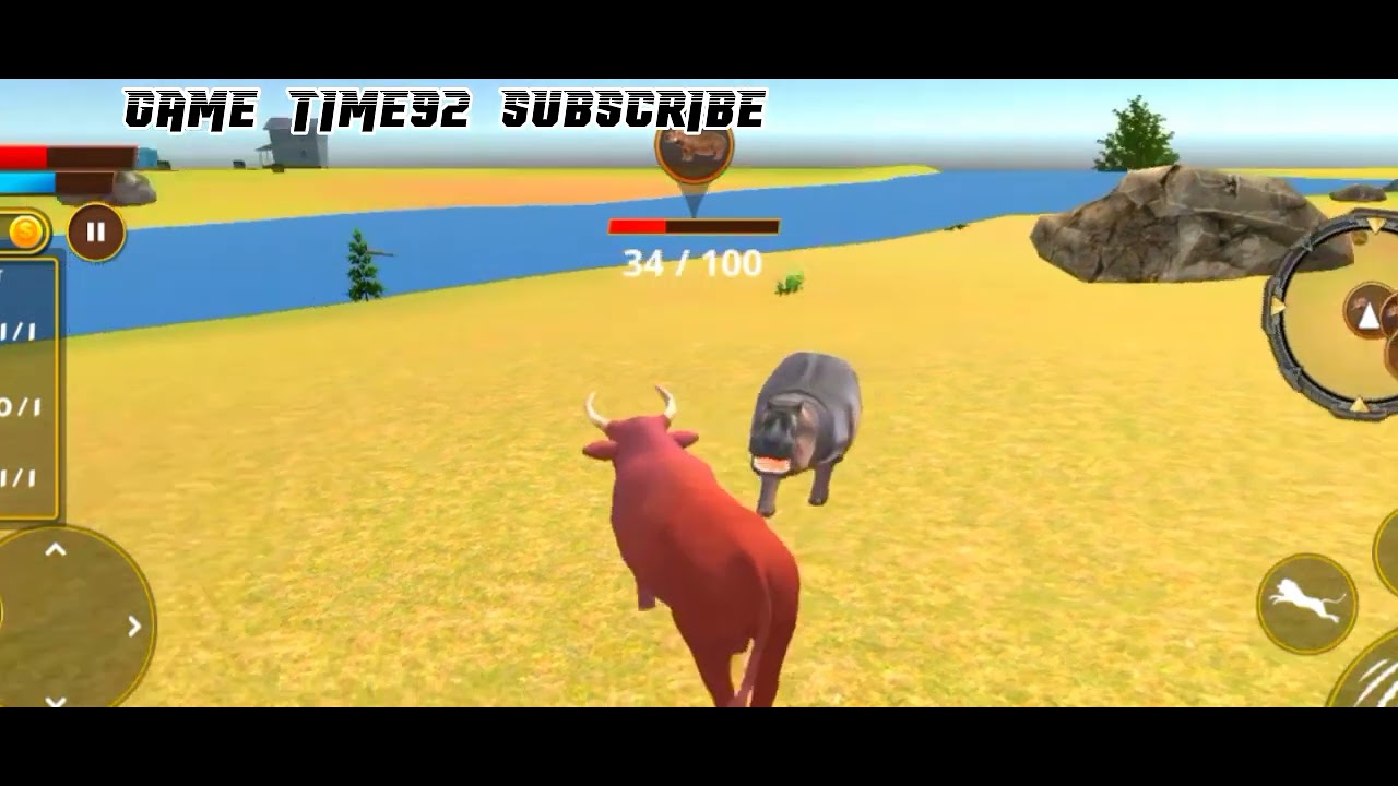 Angry Bull Simulator fight with other animals Part33||Cow Game 🎮 ...