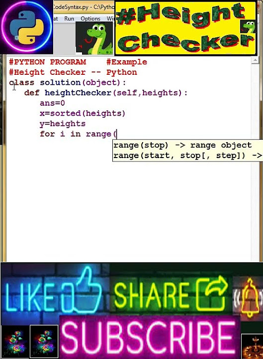 🚶📏height Checker Leetcode 1051 Python🚶🚶python1051 📈 Leetcode