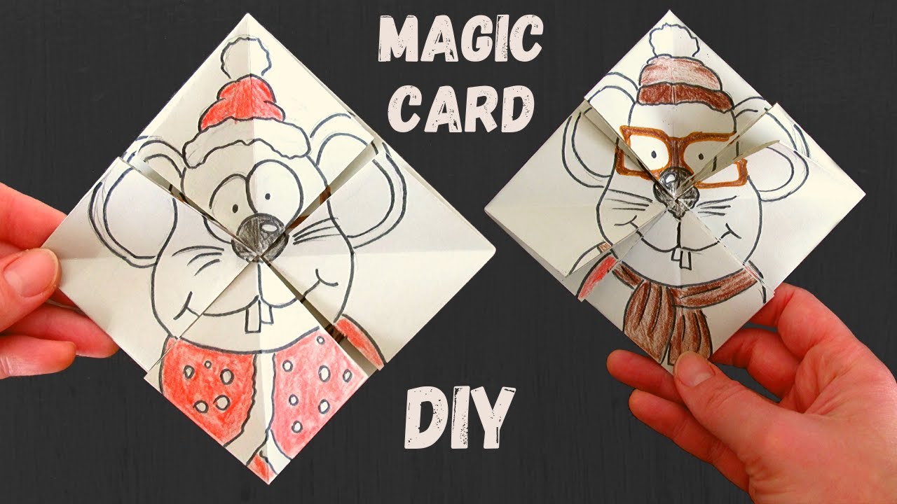 Emoji Diy Paper Magic Card | Mouse Face Changer Tutorial |Face changer ...