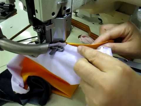 Flatlock stitching on curved areas - YouTube