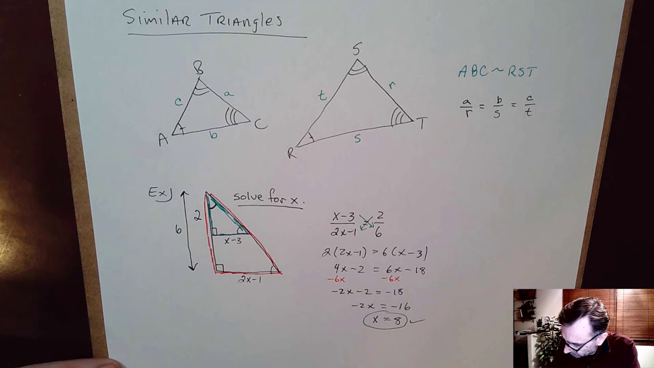 1.2 Similar Triangles | Sides are in Proportion | Cross Multiply - YouTube