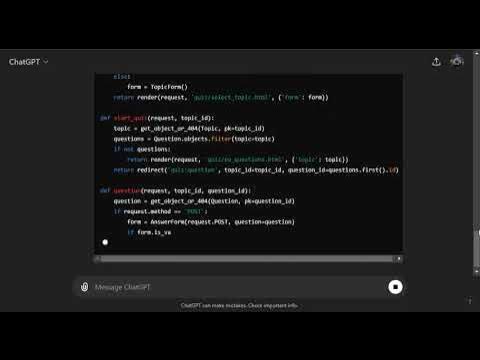 Chat GPT Create Django App - YouTube