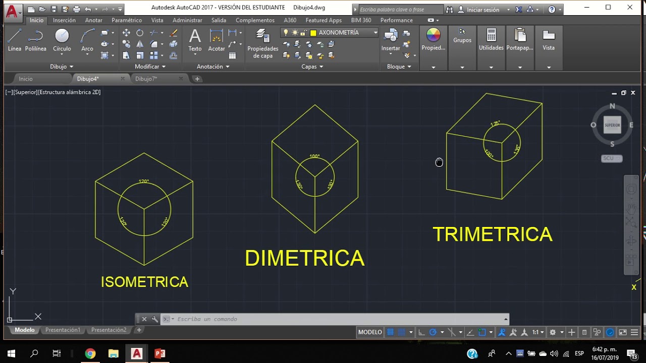 AUTOCAD_AXONOMETRÍA DEFINICIONES BÁSICAS - YouTube