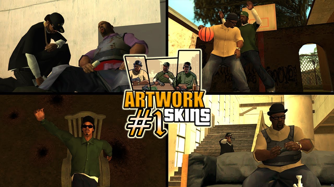 ¡ESPECIAL 10k SUBS! | ARTWORK SKINS | #1 Big Smoke Sweet and Ryder ...