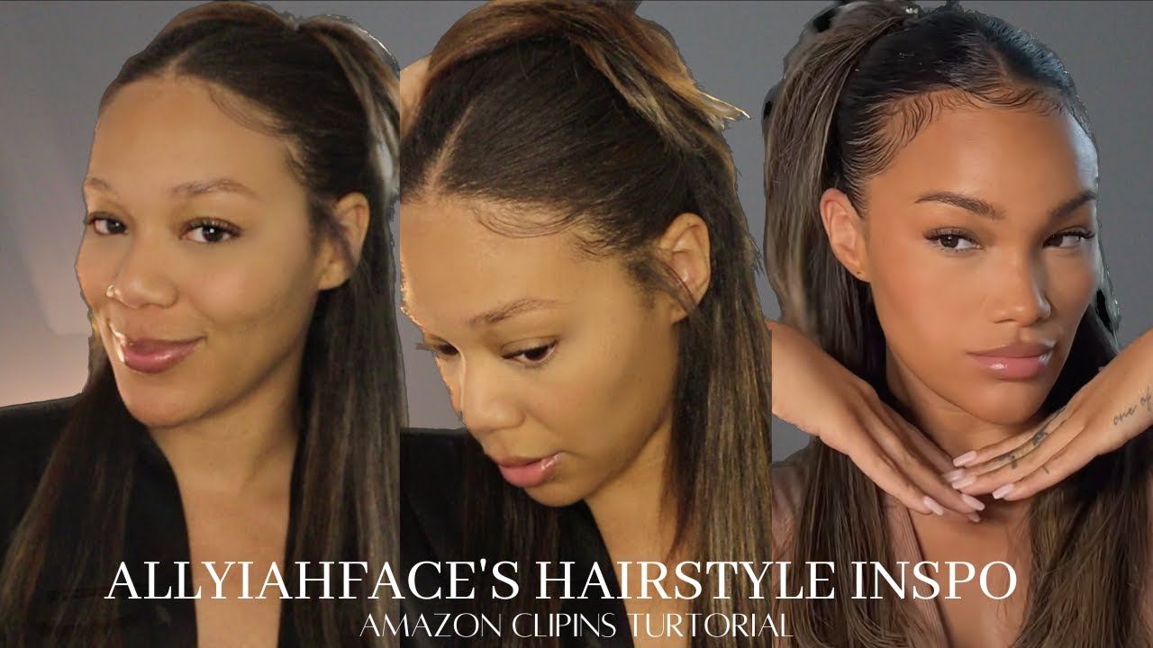 ALLYIAHFACE'S HAIRSTYLE INSPO W/ AMAZON CLIPINS - YouTube