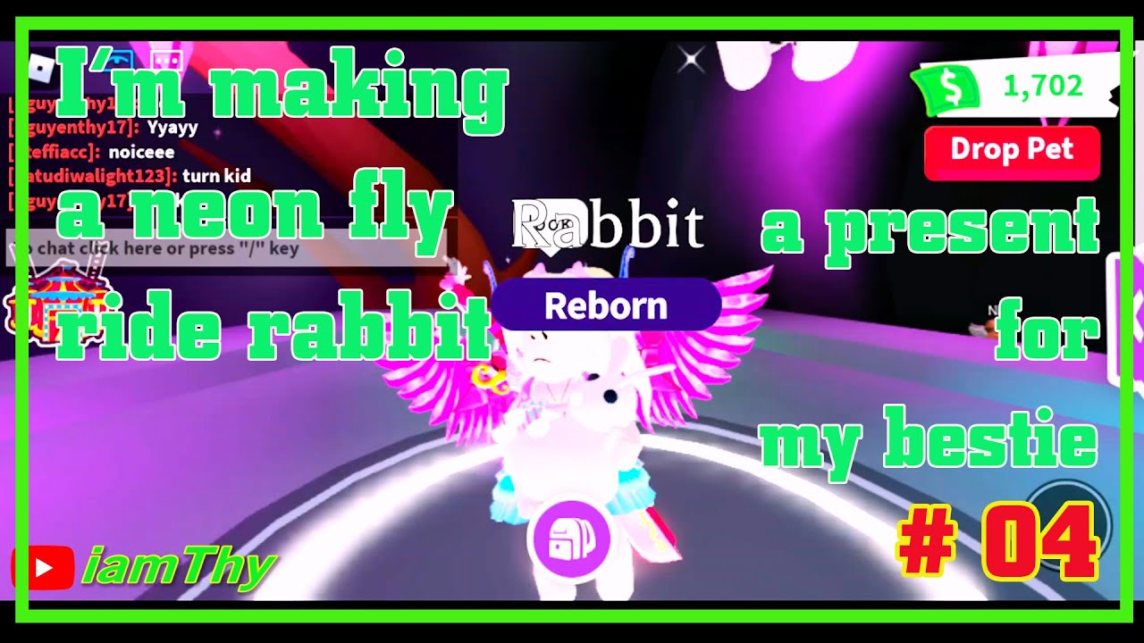 I'm making a neon fly ride rabbit to make small a present for my bestie ...