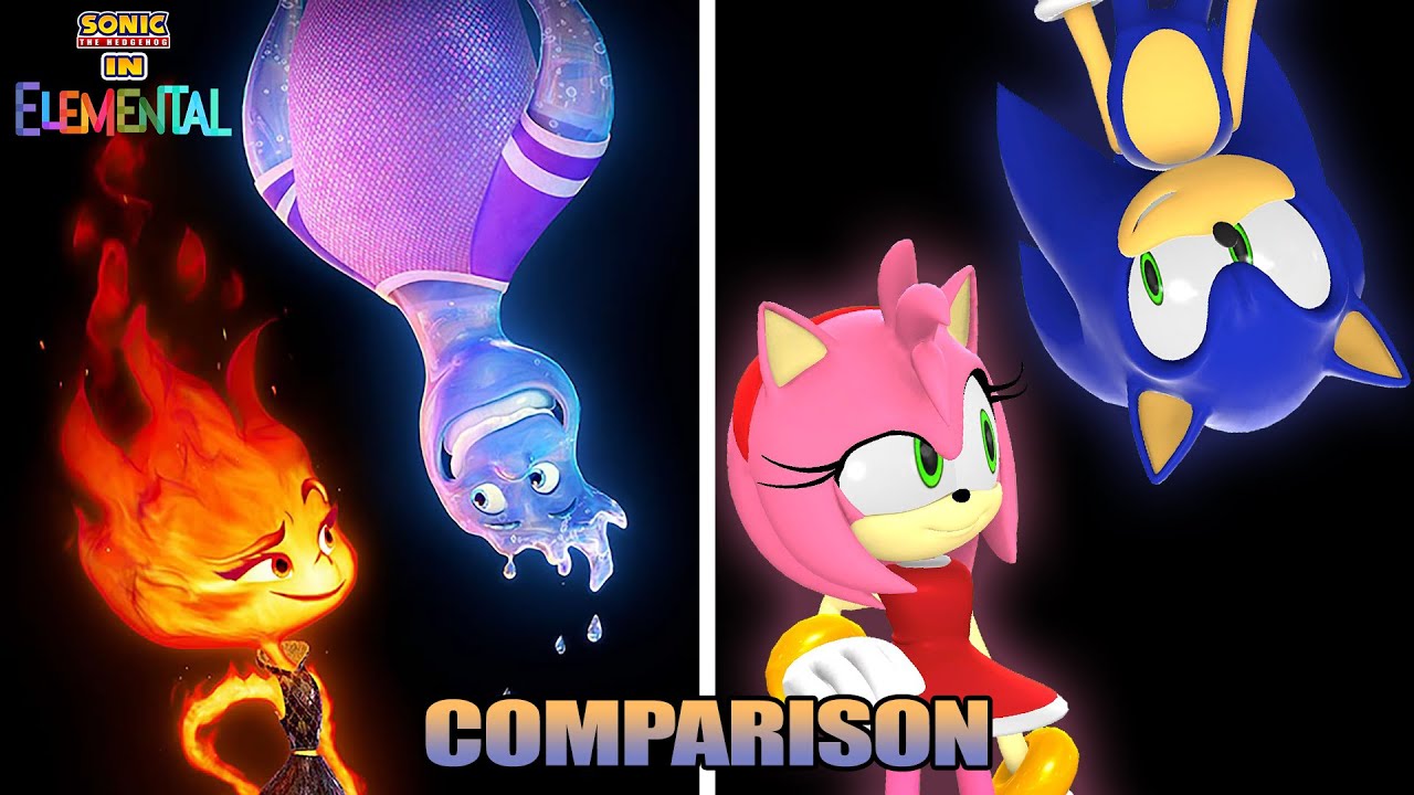 Sonic The Hedgehog in Elemental (2023) [Comparison] - YouTube